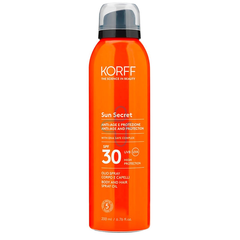 Korff Sun Secret Spray Corpo e Capelli SPF 30 200ml | farmamare.it